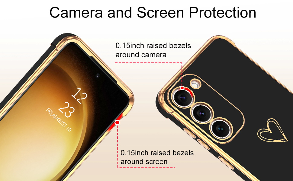 Amazon.com: BENTOBEN for Samsung Galaxy S23 Case, Cute Heart Pattern Slim S23 Case, Soft ...