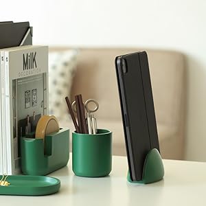 Amazon.co.jp: ideaco(イデアコ) タブレット スタンド 収納 幅12 奥行7.6 高さ6cm tablet stand stone sand black (タブレット ...