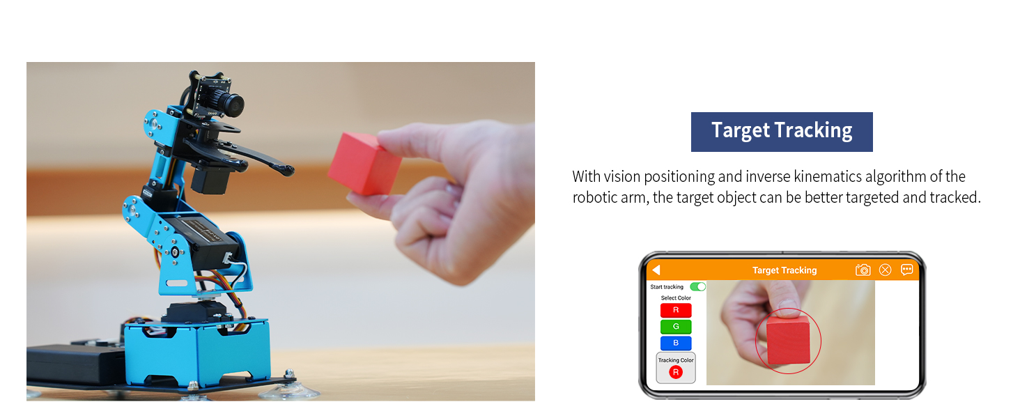 Amazon.com: HIWONDER 5DOF AI Vision Robotic Arm Powered by Raspberry Pi ...