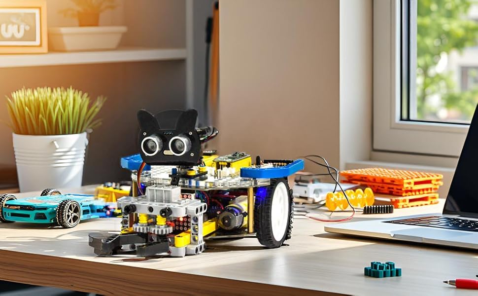 KEYESTUDIO Raspberry Pi Pico Robot Car Kit, MicroPython C+ Language ...