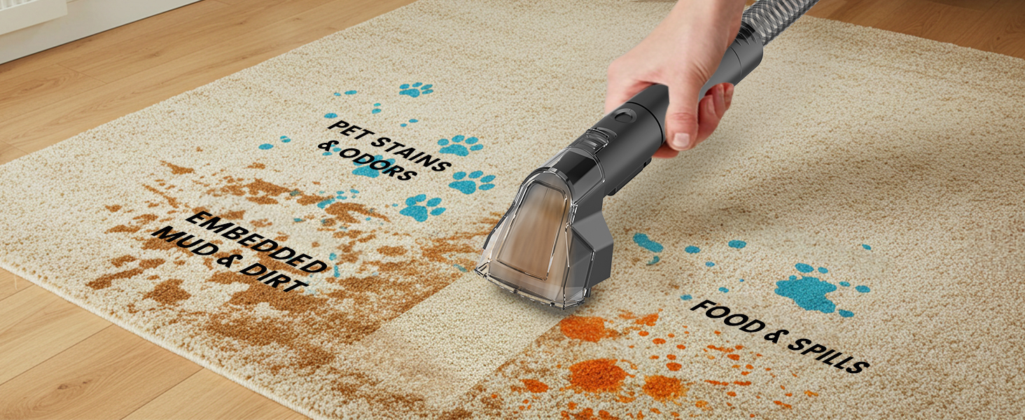 Amazon.com: Portable Carpet & Upholstery Cleaner Machine - 15Kpa Deep ...