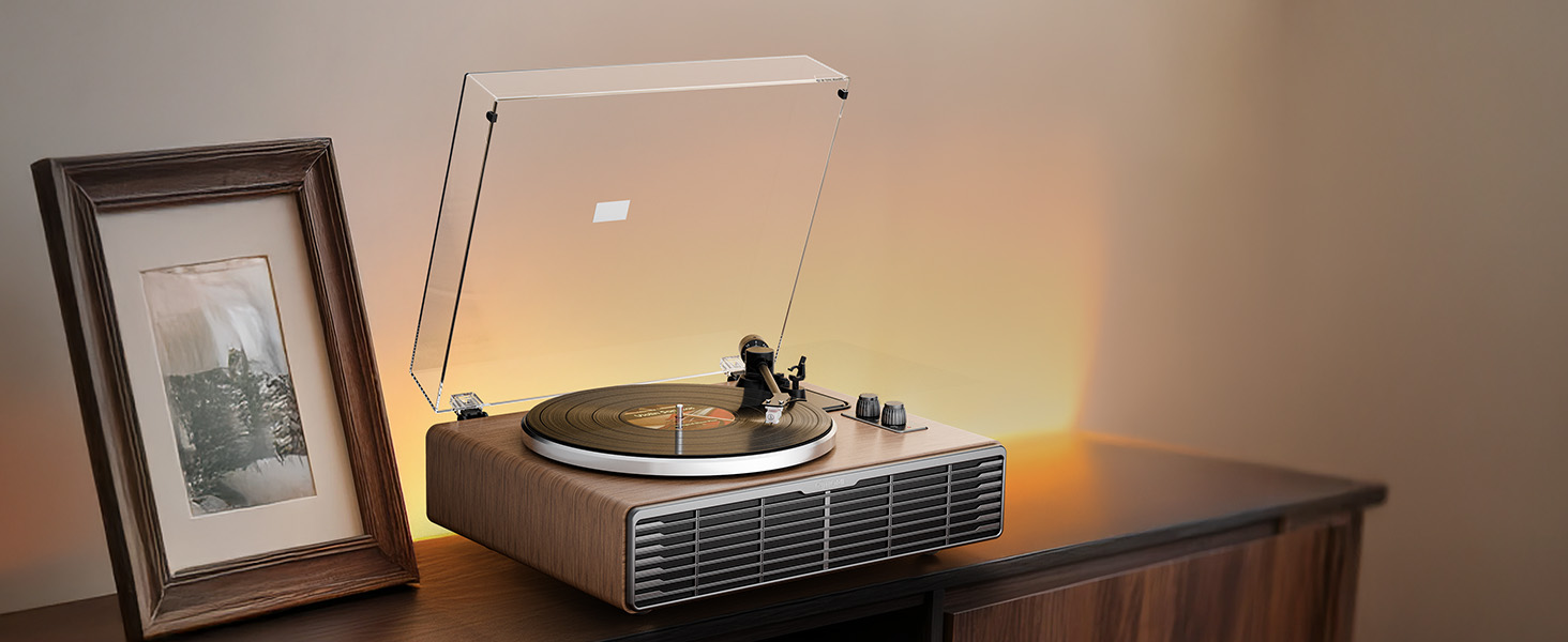 Amazon.com: Vinyl Record Player, All-in-one Record Player with Built-in ...