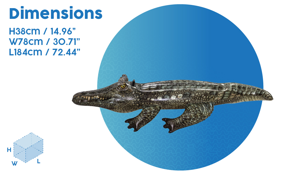 Bestway Realistic Alligator Pool Float, Kids Inflatable Ride-On with ...