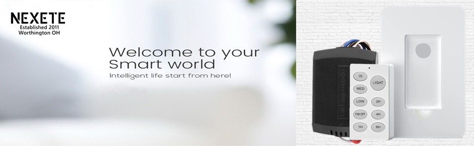 Nexete Universal Ceiling Fan Remote Control Kit,Wireless Wall Mounted ...