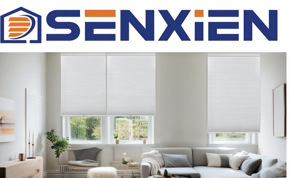 Amazon.com: SENXIEN Blackout Cellular Shades Cordless Honeycomb Shades ...