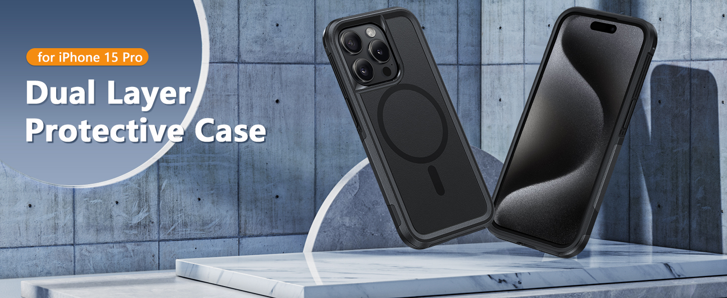 Amazon.com: FNTCASE for iPhone 15 Pro Magnet Case: Magnetic Dual Layer Military Grade Drop ...