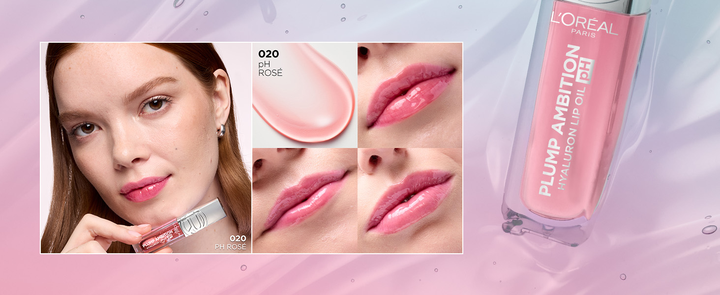 Amazon.com: L'Oreal Paris Plump Ambition pH Hyaluron Lip Oil, Color Shifting Lip Tint with 24HR ...