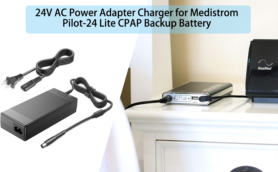 Amazon.com: UL Listed 24V 90W AC Power Adapter Charger Compatible with Medistrom Pilot-24 Lite ...