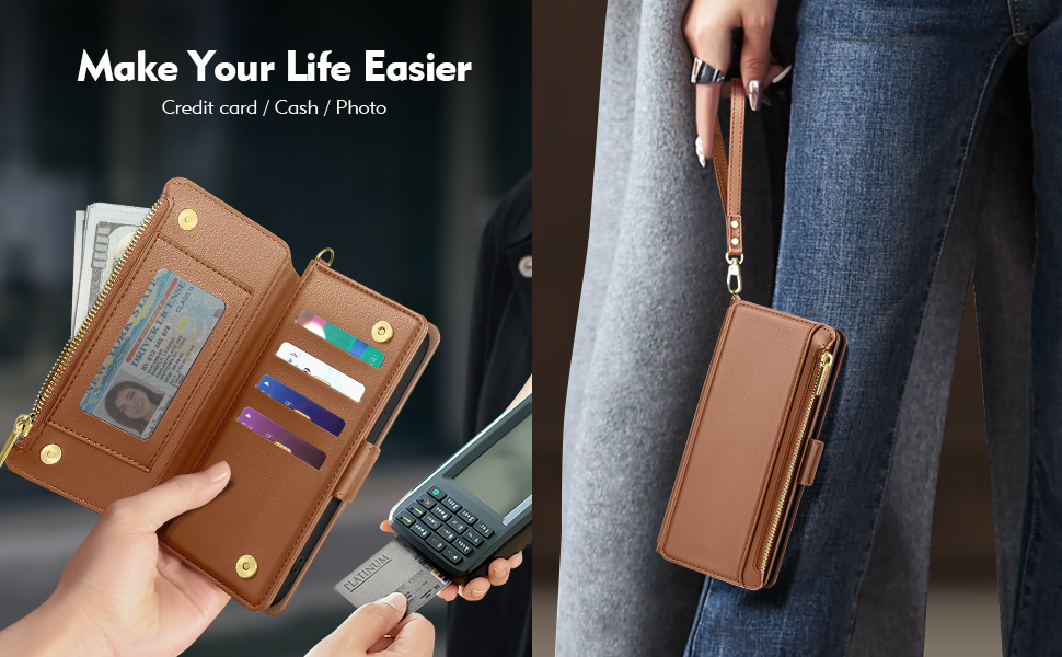 Amazon.com: Antsturdy Compatible with iPhone 16 Pro Max Wallet Case,RFID Blocking PU Leather ...