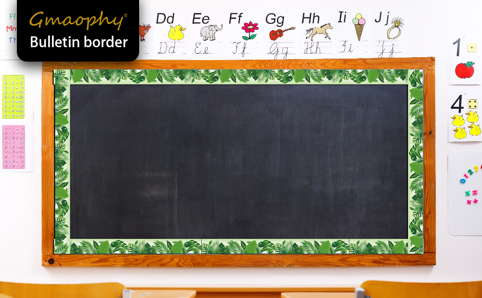 Amazon.com: Boho Greenery Border Trim - Bulletin Borders Stickers, 50 ...