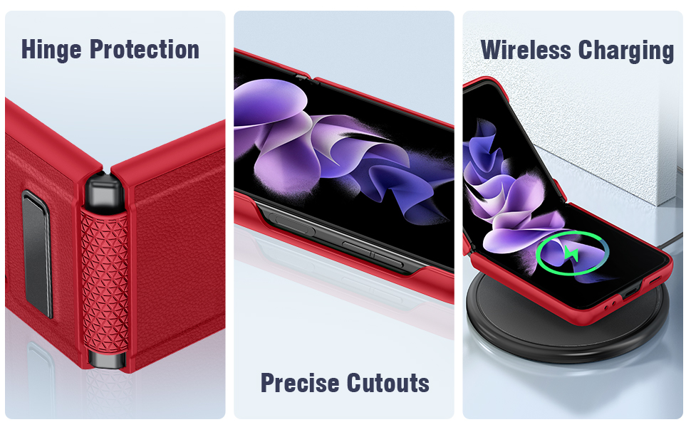 Amazon.com: Caka for Galaxy Z Flip 3 5G Kickstand Case, Z Flip 3 Case with Camera Protector ...