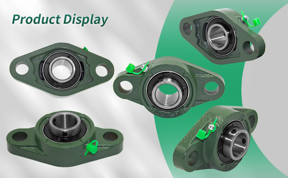 Grewirifc UCFL205-16 Pillow Block Bearings (2 Pack) - 1 inch Bore, 2 Bolt Flange Mounted, Solid ...