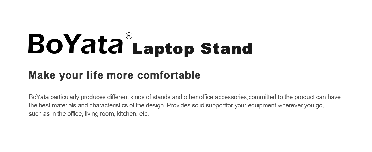 BoYata Laptop Stand for Desk, Adjustable Computer Stand with 360° Rotating Base, Ergonomic ...