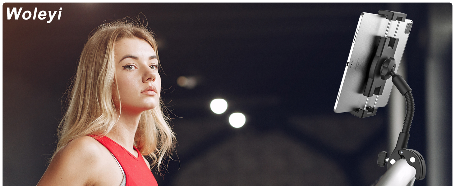 Amazon.co.jp: woleyi フィットネスバイク タブレット ホルダー スピンバイク グースネックアーム iPad スタンド ハンドルバー ポール 取り付け エアロバイク 自転車 ...