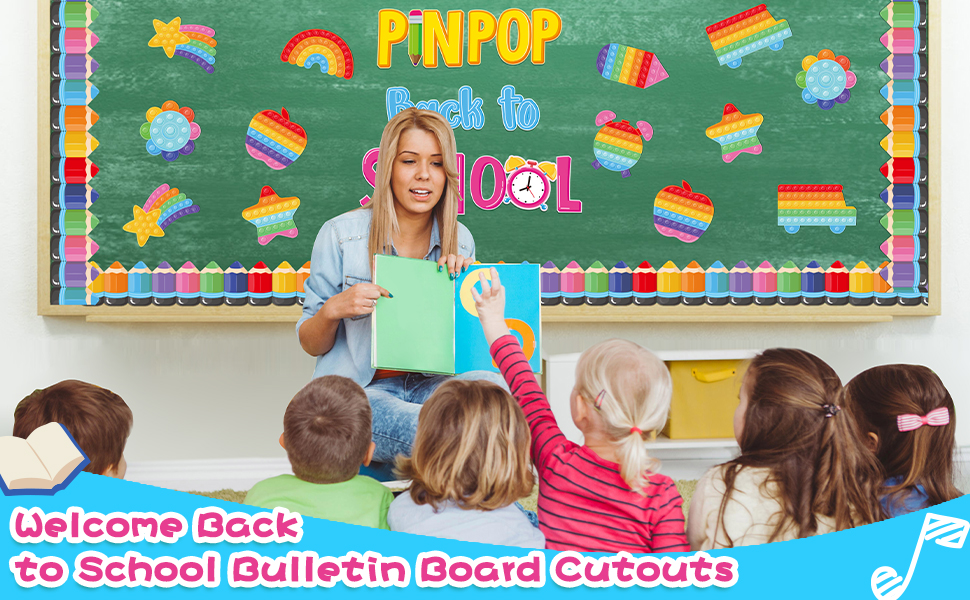 Amazon.com : AgincBerry 82PCS POPPIN Back to School Classroom Bulletin ...