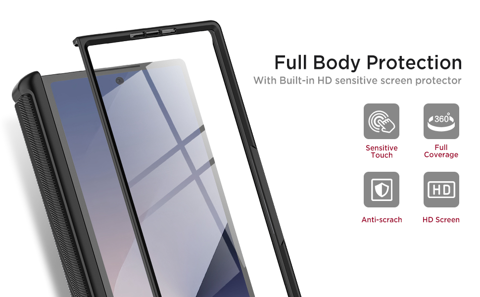 Amazon.com: Miimall Full Body Case for Samsung Z Fold 5 2023, with Built-in Screen Protector ...