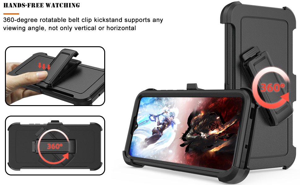 Amazon.com: Compatible with Samsung Galaxy A02s Case,with Screen Protectors,Heavy Duty Rugged ...