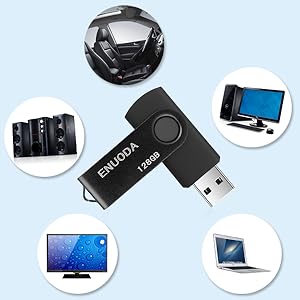 ENUODA Memory Stick 128GB USB 2.0 Flash Drives Swivel Design Storage Thumb Drive Pen Drive ...