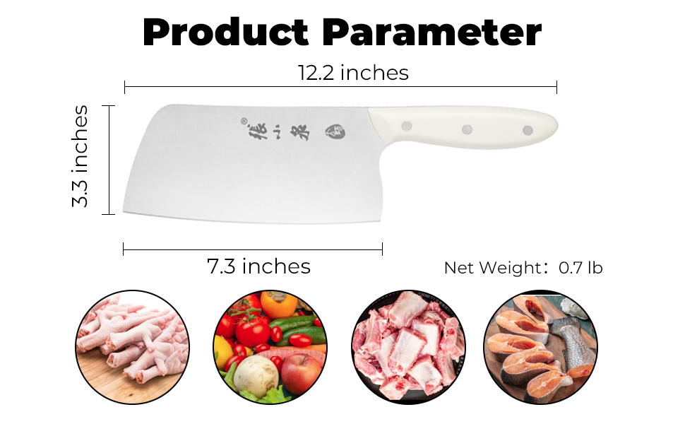 Amazon.com: ZHANG XIAO QUAN SINCE 1628 Chinese Meat Cleaver 7.3”, Heavy Duty Chopper Knife ...