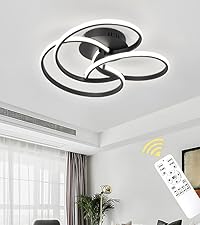 CANEOE Modern Led Ceiling Light, 42W Dimmable Close to Ceiling Light ...