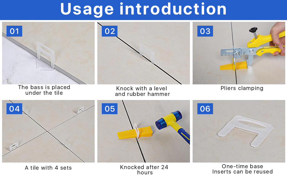 Tile Leveling System Clips Spacers Tile Leveler Clips DIY Tile Leveler ...