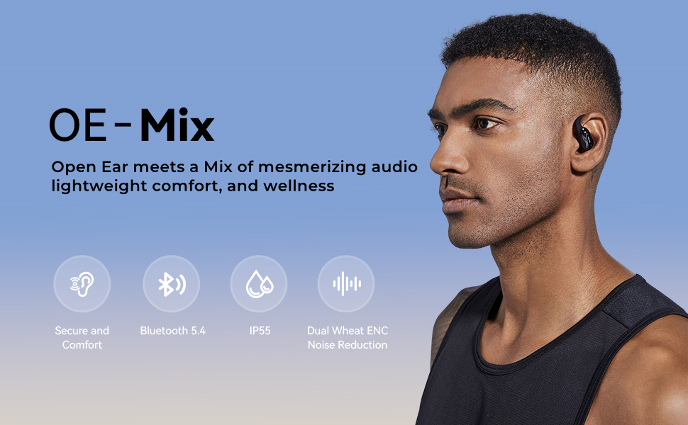 Amazon.com: NANK OE Mix Open Ear Headphones, Bluetooth 5.4 Wireless Sports Headphones with ...