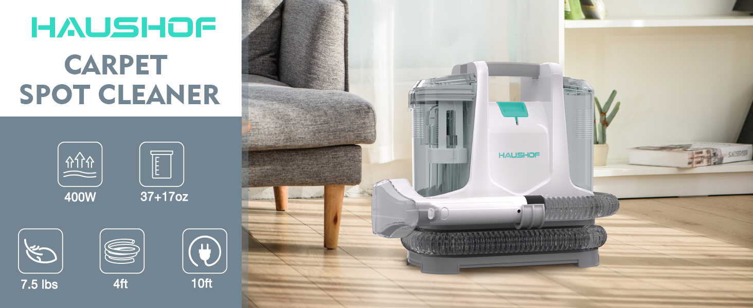 Amazon.com - HAUSHOF Portable Carpet Spot and Upholstery Cleaner ...