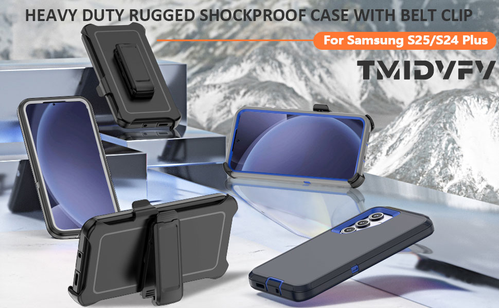 Amazon.com: TMIDVFV Compatible with Samsung Galaxy S25/S24 Plus Case, with Belt Clip Holster ...