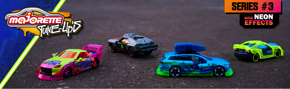 Majorette - Tune Ups Série 3 - Coffret de Tuning Extra Large avec 28 Surprises - 4 Voitures à ...