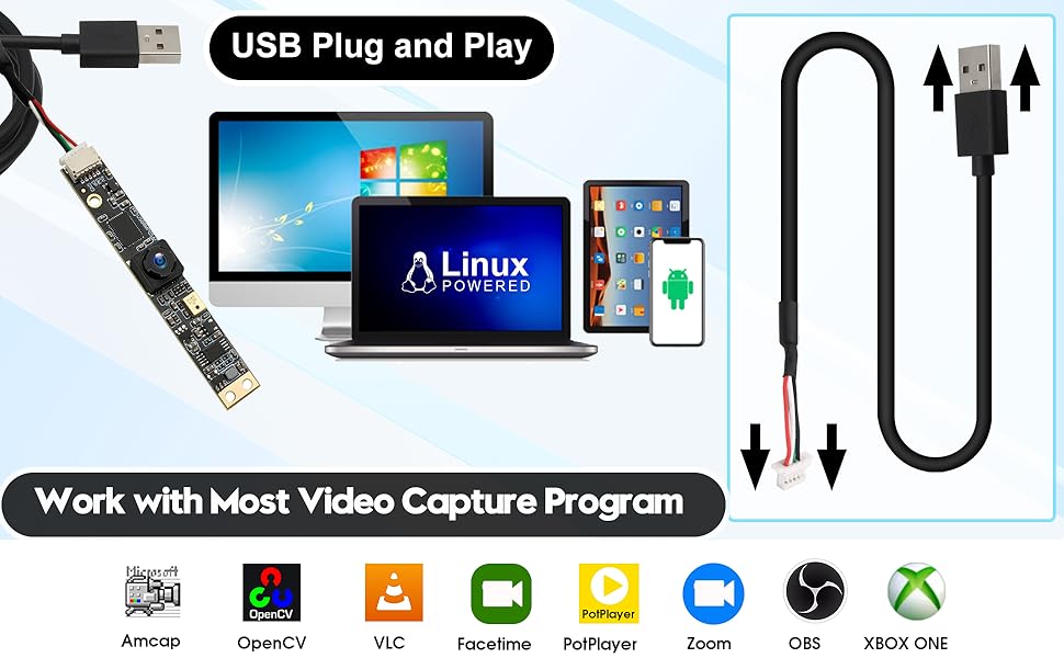 Amazon.com: SVPRO 8MP USB Camera Module with Microphone, 102 Degree Wide Angle Laser Engraver ...