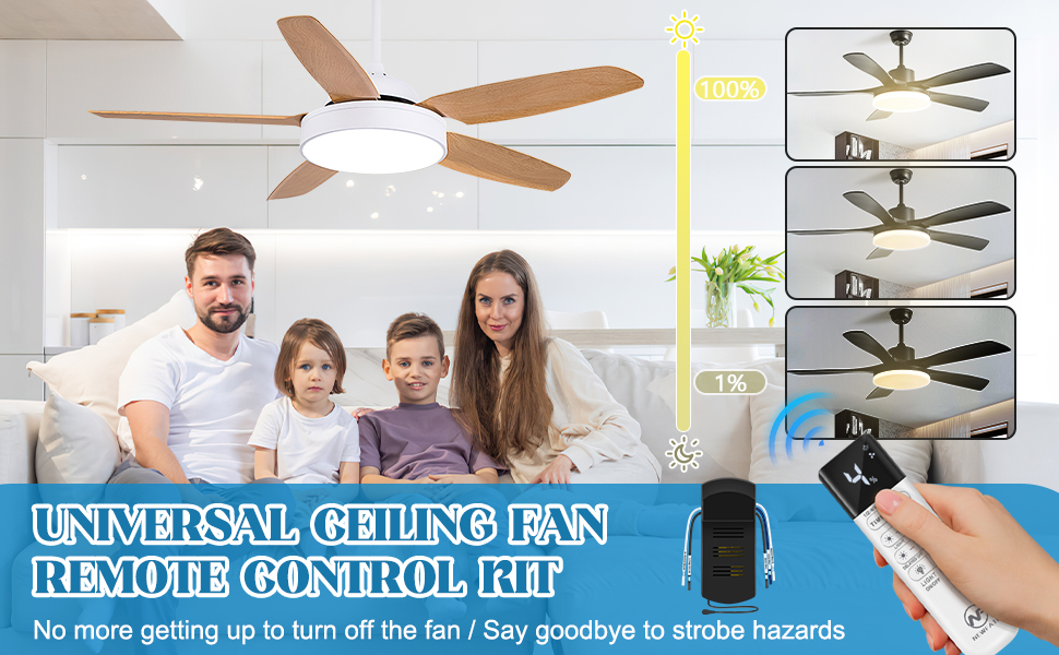Amazon.com: Universal Ceiling Fan Remote Control Kit Dimmer, 4-1 ...