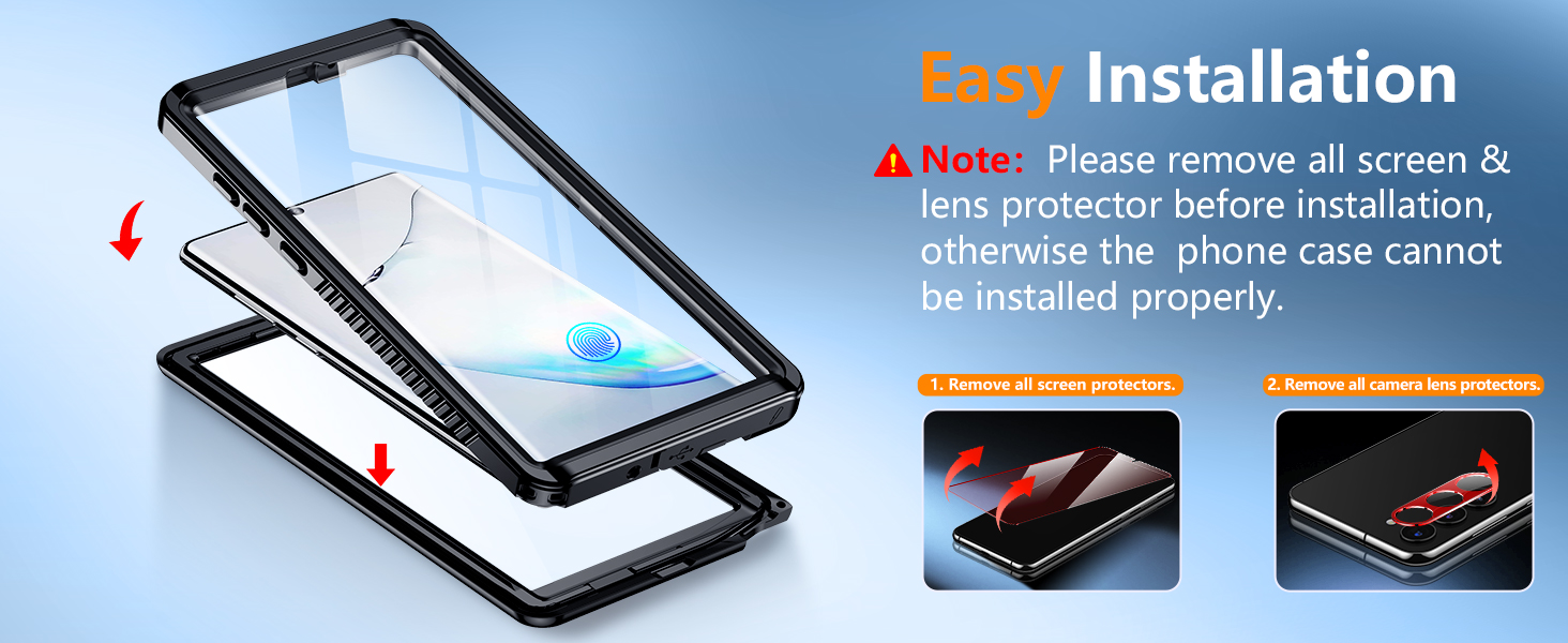 Amazon.com: Temdan for Samsung Galaxy Note 10 Plus Case Waterproof, [Military-Grade Drop ...