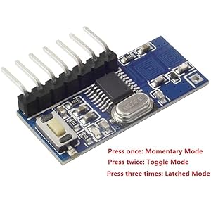 QIACHIP Modules RF sans Fil RX480E-4C 433mhz 2 émetteurs et 4 ...