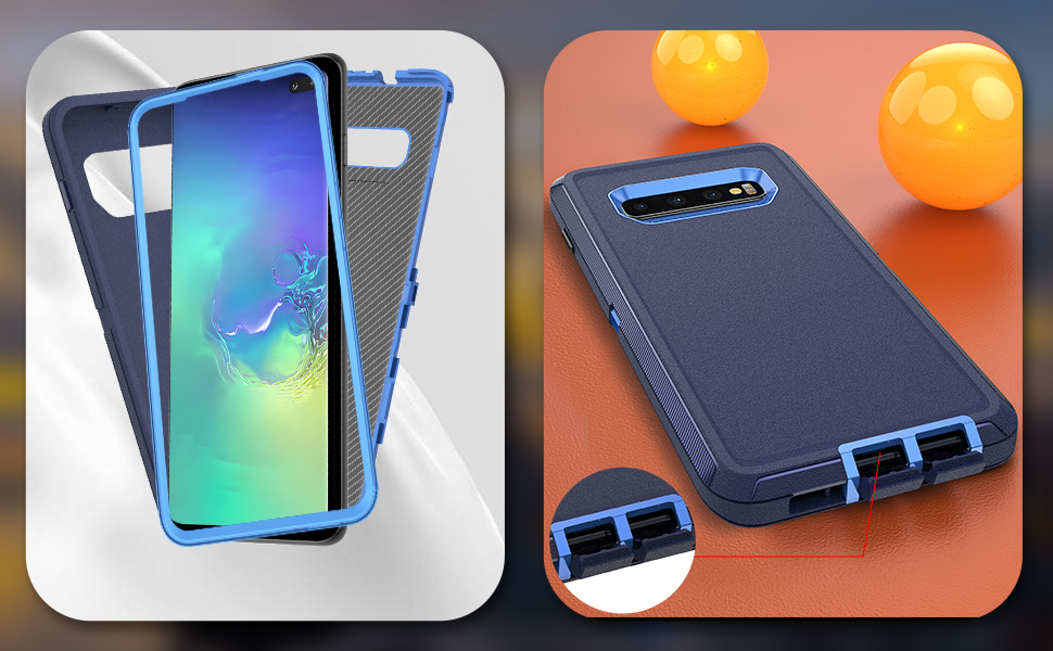 Amazon.com: Jshru for Samsung Galaxy S10 Plus Case, Full Body Shockproof Protective Cover, 3 ...