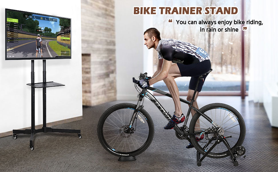 Yaheetech Bike Trainer Stand Indoor Bicycle Turbo Trainer, Foldable Cycle Training Stand ...