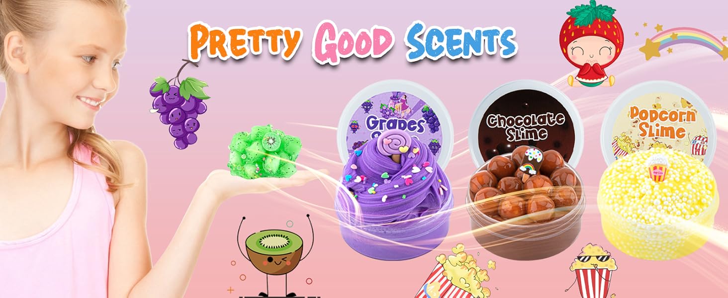 Okaybee Slime Variety Pack Different Textures, 8 Pack Slime Kit Includes Butter Slime, Rainbow ...