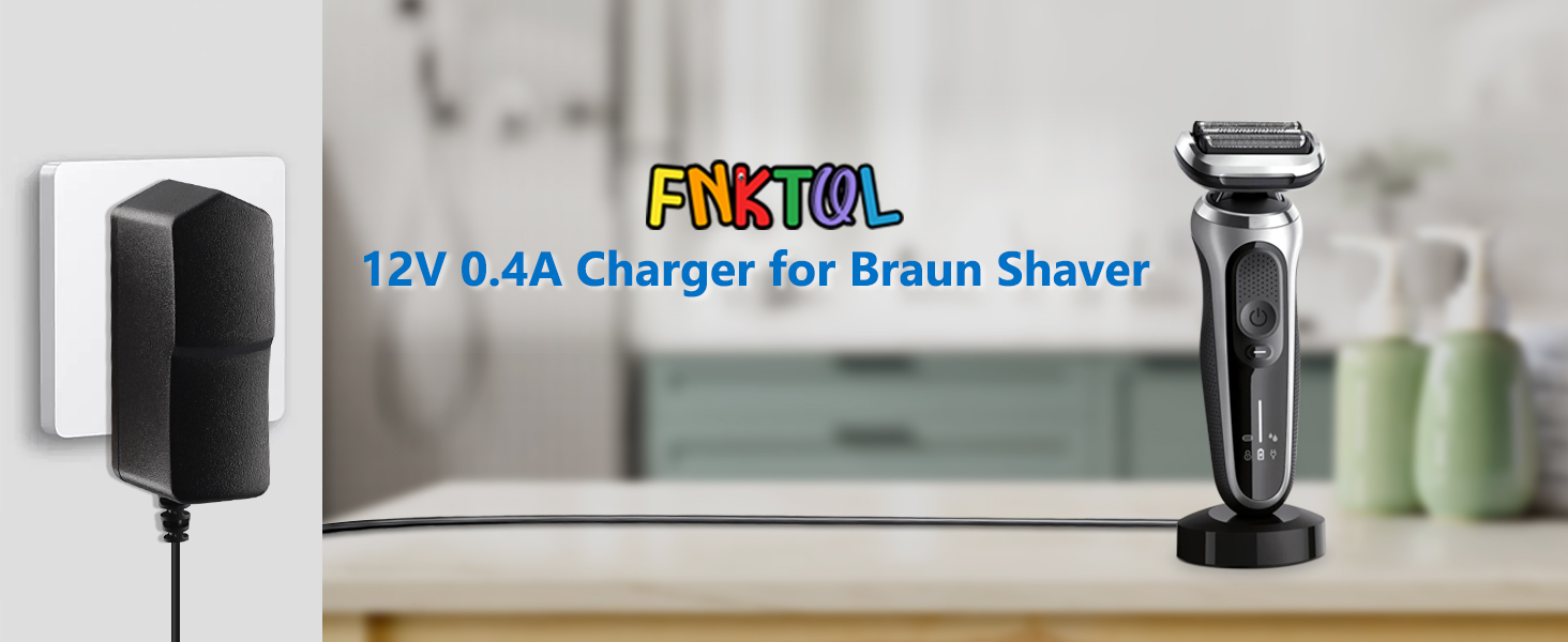 Amazon.com: FNKTQL 12V Charger for Braun Shaver 9 8 7 6 5 3 1 XT5 Series, Power Cord for Braun ...