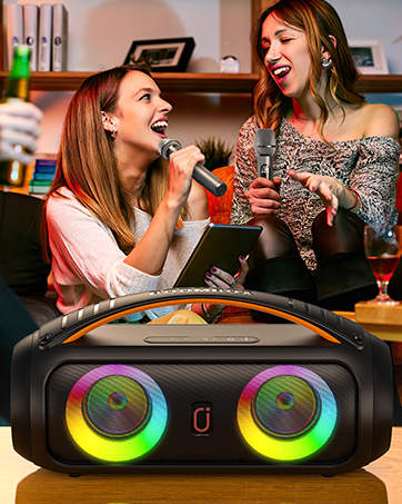 JYX Wireless Microphone, Dual UHF Metal Rechargeable Handheld Dynamic Cordless Mic, Karaoke ...