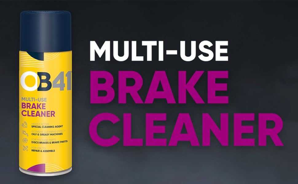 OB41 Multi-Use Brake Cleaner - Cleaner for Brake & Clutch Parts - Non Staining, Non Corrosive to ...