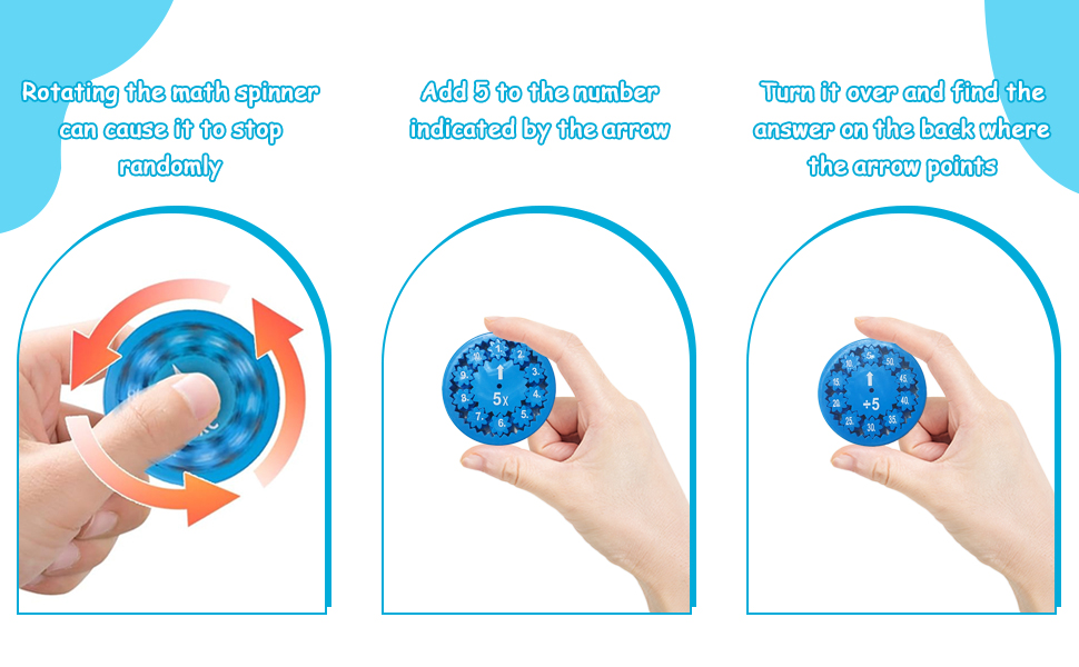 FHBHJNATC Pack of 18 Maths Fidget Spinners, Maths Fidget Spinner, One ...