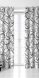 Amazon.com: LADYVOGUE Jungle Curtains 100% Blackout 2 Panels Set Colorful Tropical Leaf Black ...