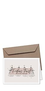 Weihnachtskarten & Umschläge I 20er oder 8er Set I Premium Klappkarten B6 I NORDIC-Edition I für ...