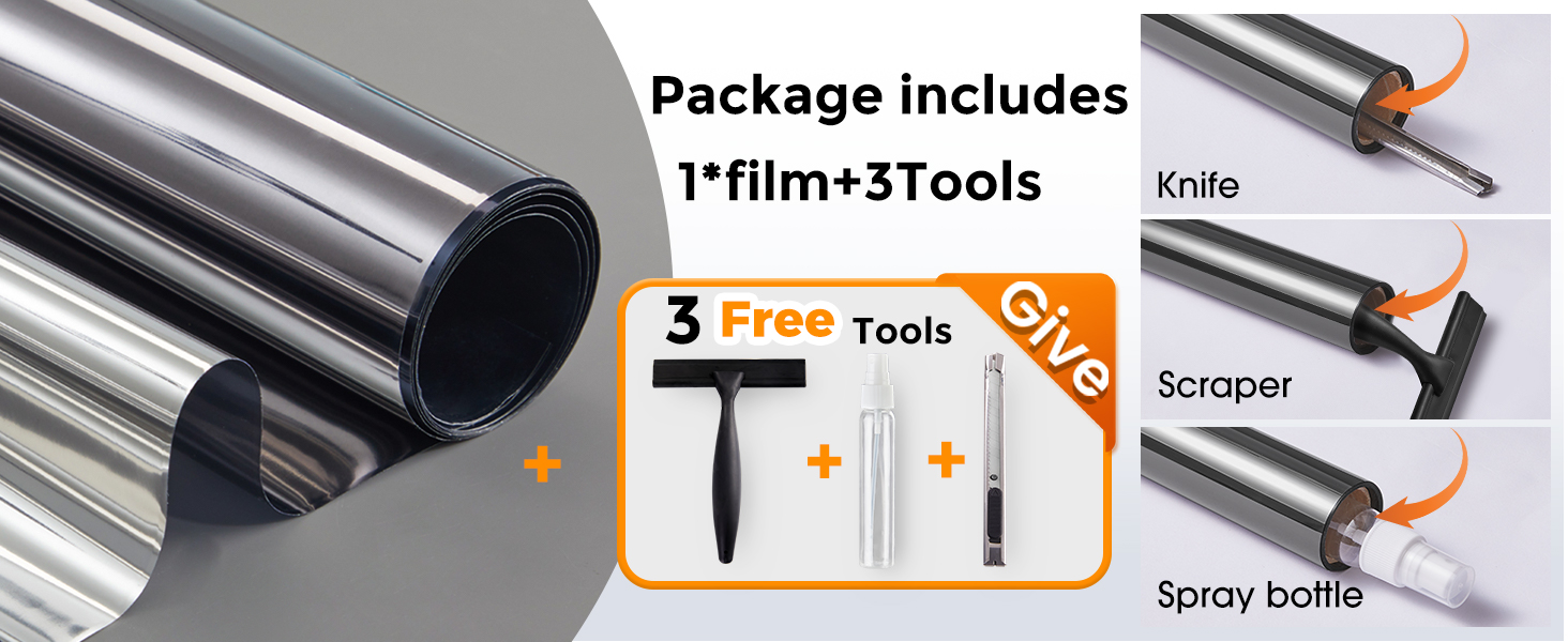 Amazon.com: Coavas One Way Privacy Window Film with 3 Tools, Reflective Mirror Home Window Tint ...