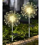 Joysing Solar Garden Lights, 6 Pack Firefly Solar Lights Outdoor with Remote, 8 Modes Solar ...