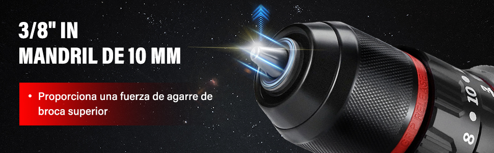 POINTEKX Taladro Inalámbrico Atornillador 21V, 55N.m Taladro Motor sin Escobillas, Ajuste de Par ...