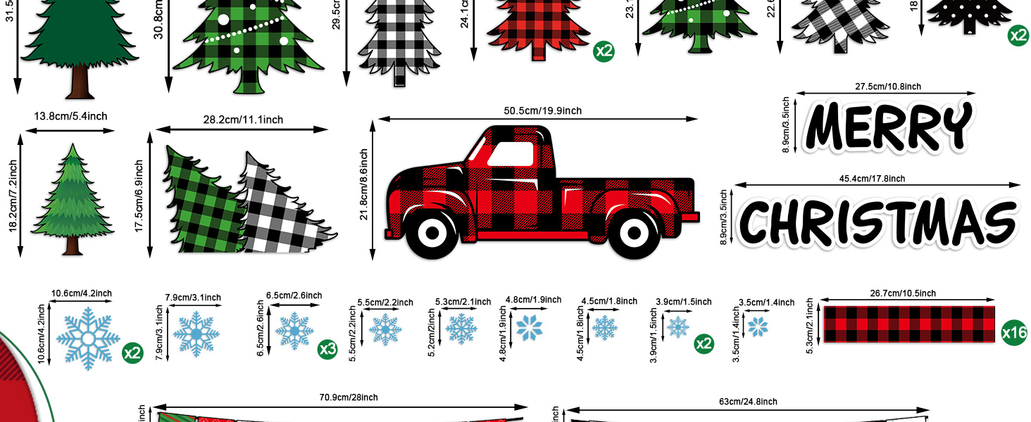 Amazon.com : Christmas Bulletin Board Decoration Set Merry Paper ...