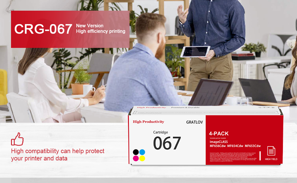 Amazon.com: 067 High Yield Toner Cartridge (Black Cyan Magenta Yellow, 4 Pack), Compatible ...