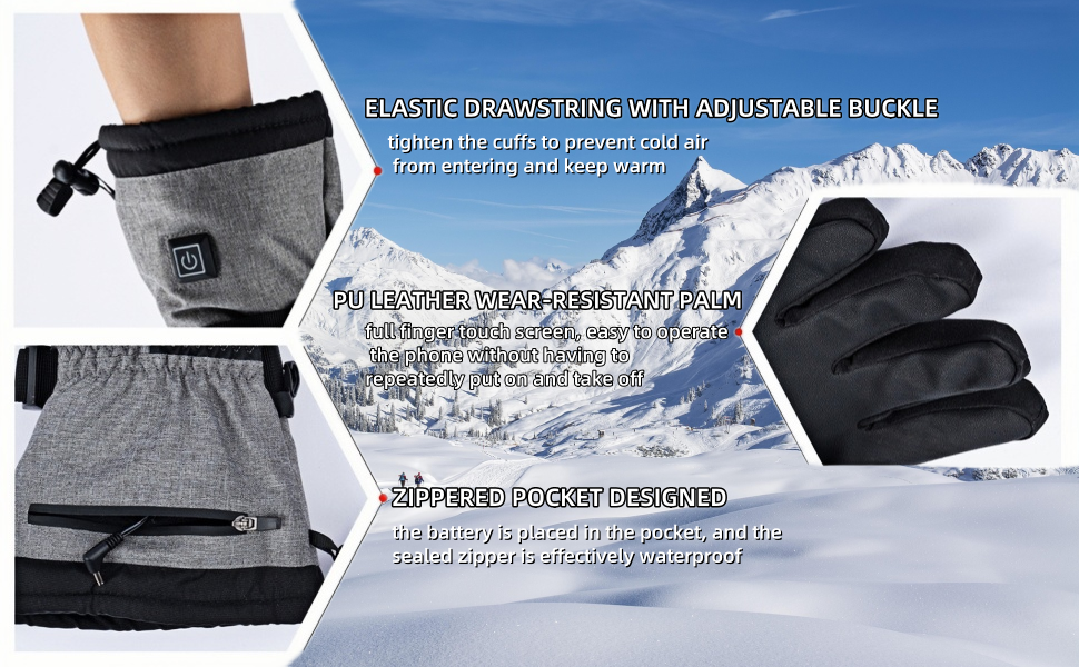 Amazon.com: Heated Gloves for Men Women, 5000mAh Rechargeable Winter Heated Motorcycle Gloves ...