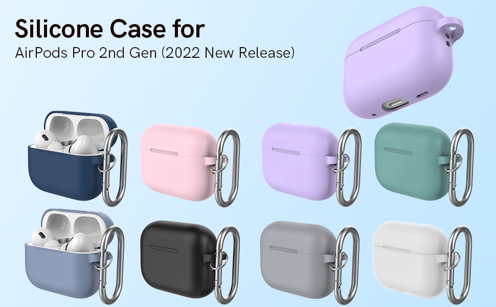 Delidigi für AirPods Pro 2 Hülle 2022, Ultradünne Ganzkörper Silikon Schutzhülle Case mit ...
