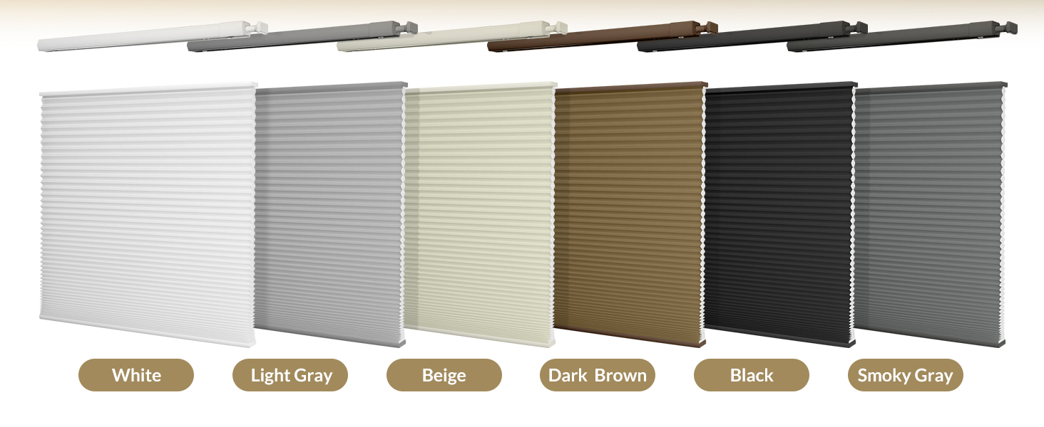 Amazon.com: HOTSOON No Drill No Tools Blackout Cellular Shades Top Down Bottom Up Cordless ...